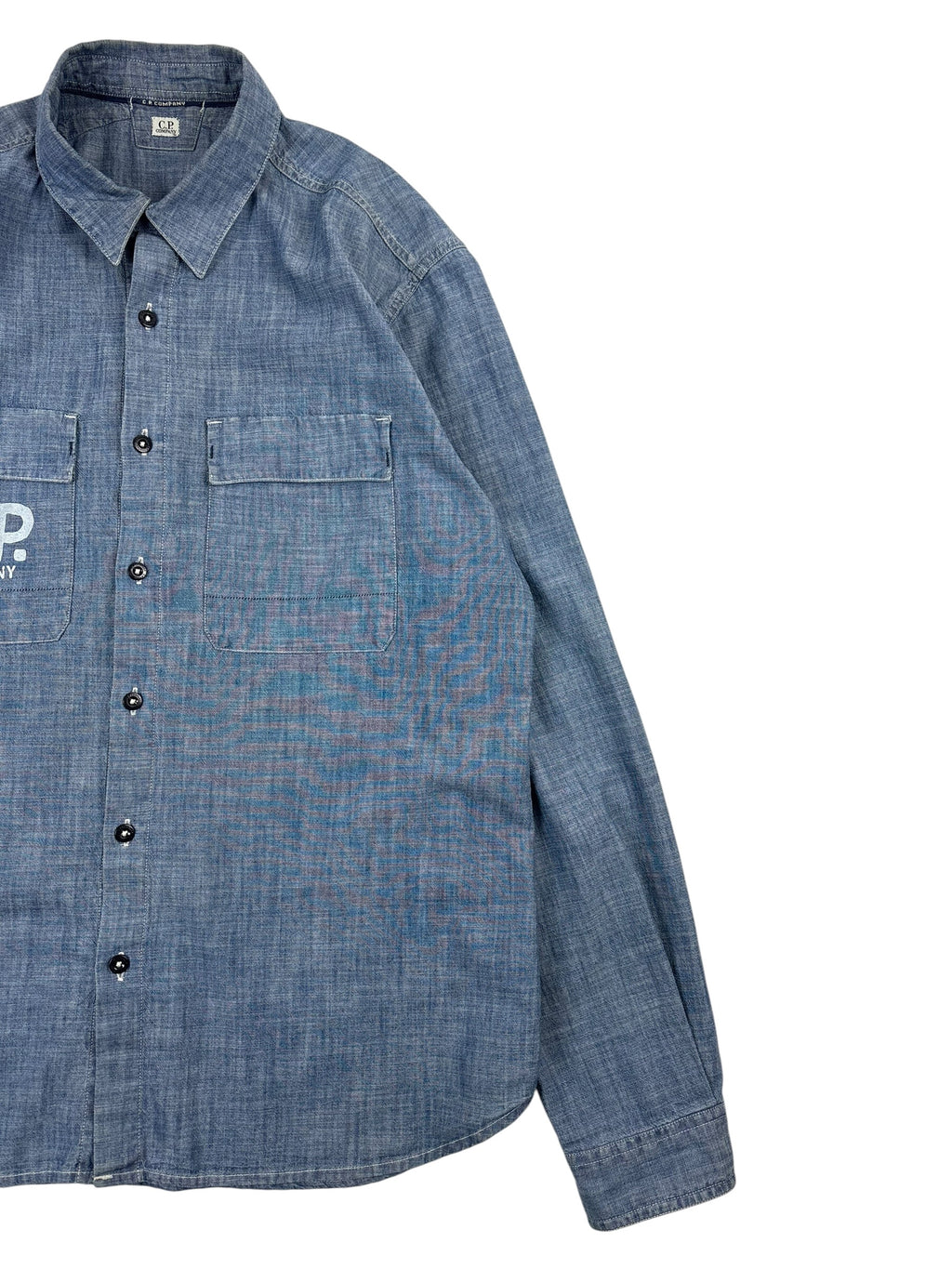 C.P. Company Logo-Print Chambray Shirt – RE:BOURN