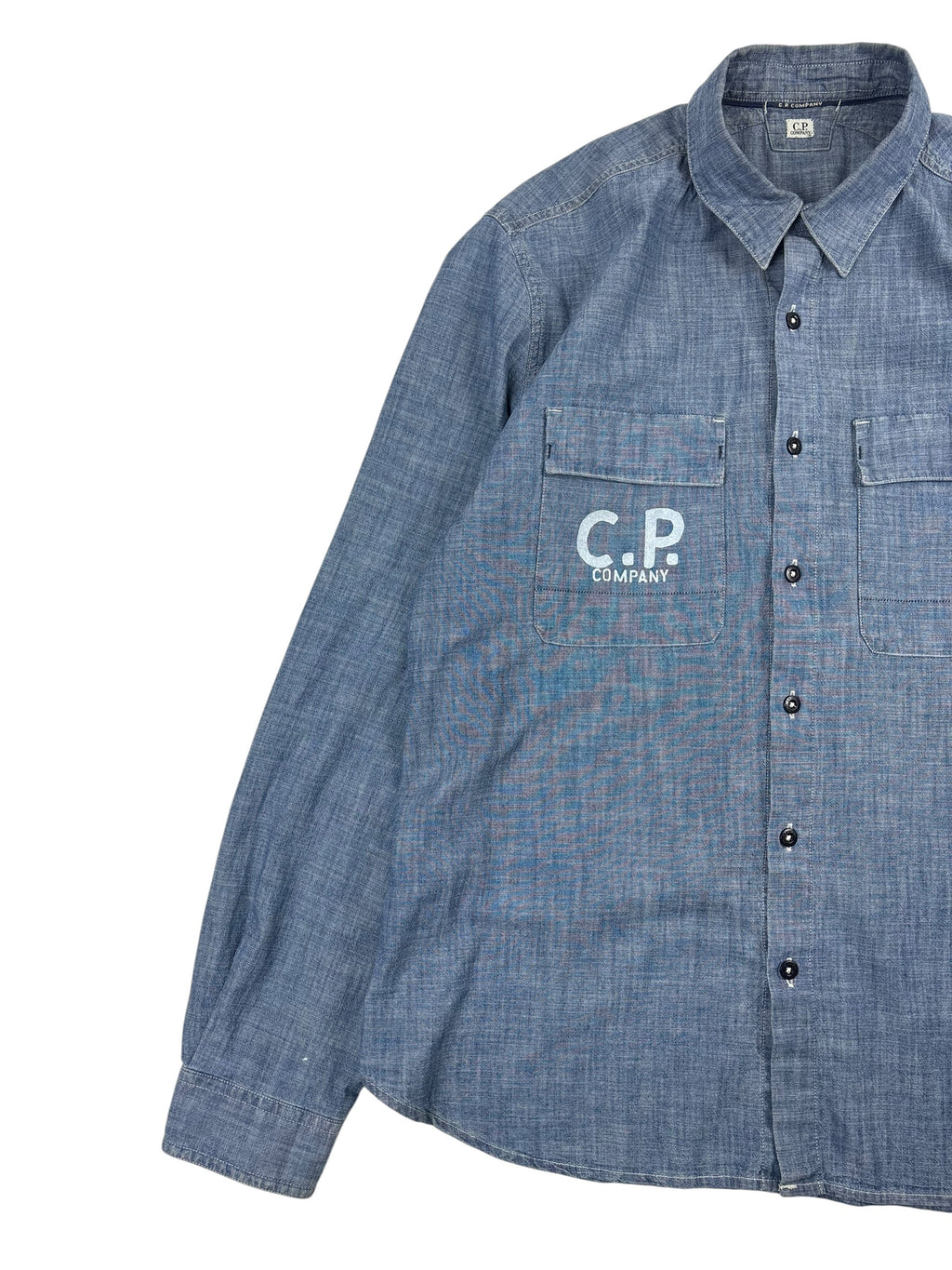 C.P. Company Logo-Print Chambray Shirt – RE:BOURN